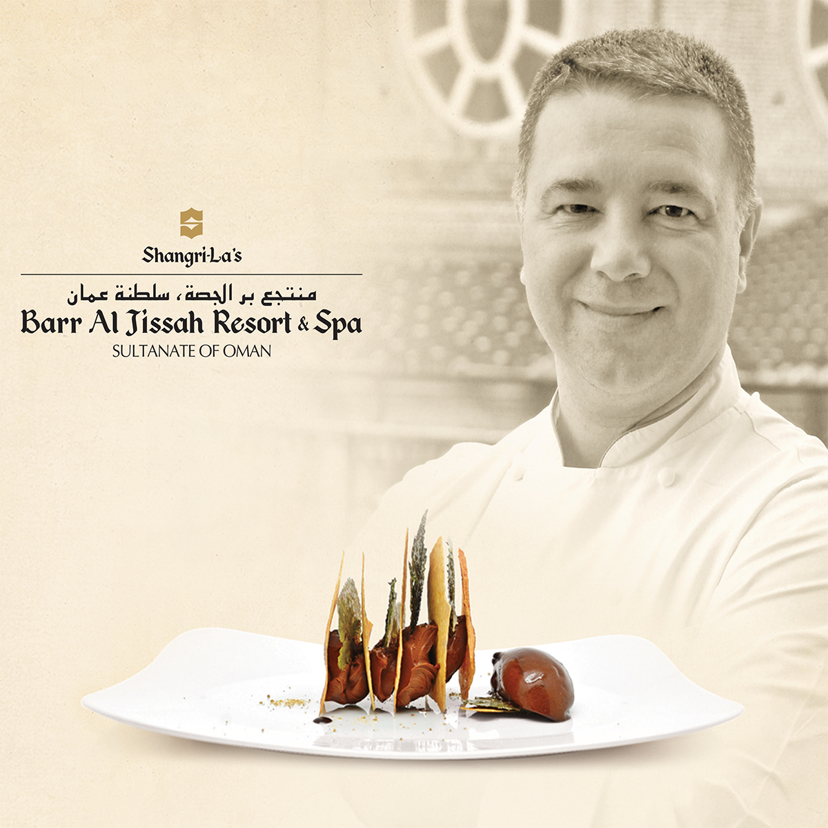 Chef Alfredo Russo at the Shangri-La’s Barr Al Jissah Resort & Spa